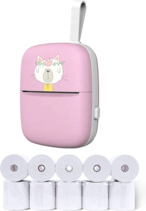 Milestone A8B Portable Photo Mini Printer Type C Bluetooth Printer + 10 ...