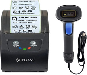 Shreyans Barcode Printer + 1D Barcode Scanner Combo Package Price in ...