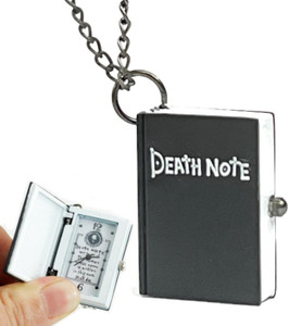 Mubco Antique Style Death Note Book Quartz Pocket Watch Chain Necklace ...