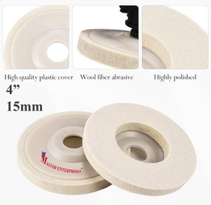 MALFAH ENTERPRISES MAF FELT WHEEL 15MM 4" WHITE MPFW-15 (PACK OF 2 ...