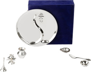 TOTA Puja Thali-10p-767g Stainless Steel Price in India - Buy TOTA Puja ...