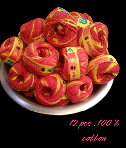 Keshri sales Cotton Mauli Dhaga kaccha Sutta 12 pcs pack Cotton Price ...