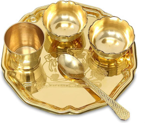 WQT Laddu Gopal Bhog 8 Inc Thali for Janmashtami Decoration Puja Item ...