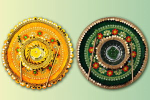 ME&YOU Charming shaadi thali Set| Haldi & Mehendi Thali Combo for Pre ...