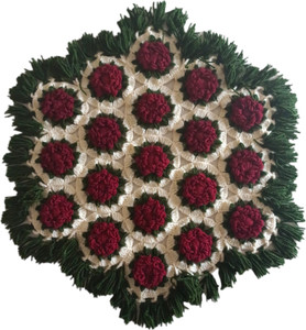 MYORA COLLECTION Crochet Woolen Multicolor Puja Thali Cover/Rumal ...