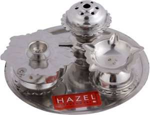 HAZEL Diya with Agarbatti Stand Karanda Panchvati Diya with Udbatti and ...