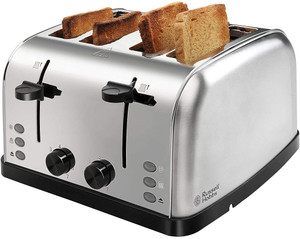 Russell Hobbs 18790,Premium Stainless Steel 4 Slice Automatic Pop-Up ...