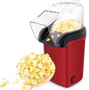 NUVASA Electric Popcorn Maker 1200W | Oil-Free Hot Air Popper for Home ...