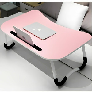 VISHNOI Pink-portable-table Wood Portable Laptop Table Price in India ...