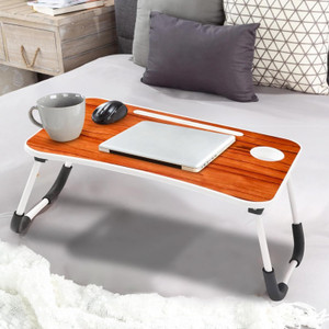 SAVYA HOME Wooden Foldable Laptop Table (Brown) Wood Portable Laptop ...