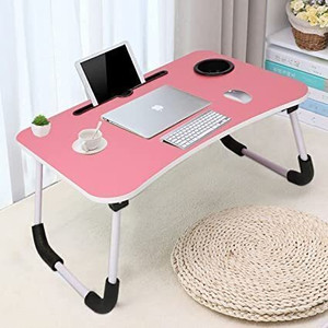 HASMUN pink study table Wood Portable Laptop Table Price in India - Buy ...