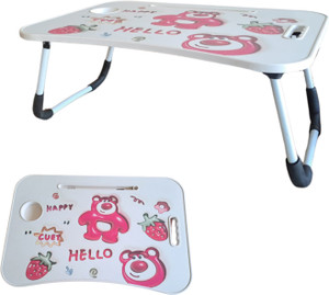 DeskFlex Wood Foldable Laptop/Study Table With Cup & Tab Holder, HELLO ...