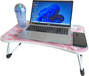 DeskFlex Wooden Foldable Laptop/Study Table With Tab And Cup Holder ...