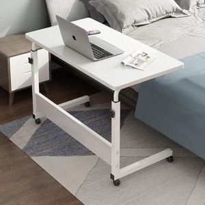 SAVYA HOME Manual Height Adjustable Movable Desk with Wheels for Home ...