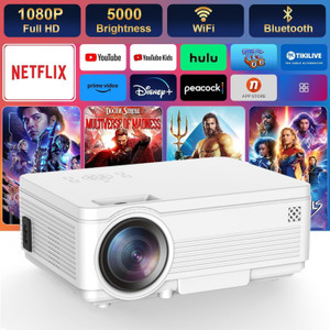 IBS WIFI Mini Projector ,1080P HD Portable Projector with 4600 Lux and ...