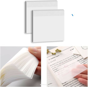 Flipkart.com | greencom 100 Pcs Transparent Sticky Notes Self-Stick ...