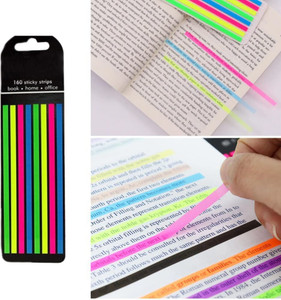 Flipkart.com | Zarwani Sticky Note Neon Highlighter Strips 160 Sheets ...