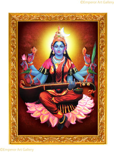 Lord SHYAMALA DEVI in an Hardboard Laminated Digital Re-Print Paper ...