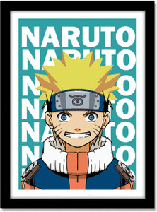 Naruto Anime Poster Frame Fan Art For Room & Office Multicolor Paper ...