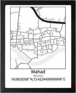 Mahad,Maharashtra,India UNFRAMED Minimalist Map Line Art Print Poster ...