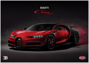Bugatti Chiron Sport Poster | Bugatti Supercar Poster | A3 Size (42 x ...