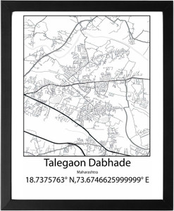 Talegaon Dabhade,Maharashtra,India UNFRAMED Minimalist Map Line Art ...