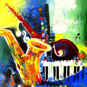 Poster Musical Instruments Painting Style sl-14765 (LARGE Poster, 36x24 ...