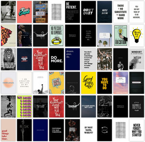 Pack of 54 Motivational Aesthetic Wall Collage Kit Posters for Wall ...