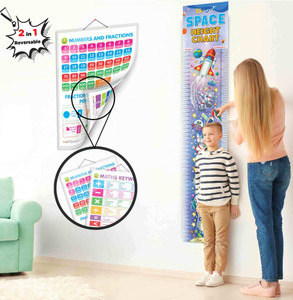 2 IN 1 NUMBER & FRACTIONS AND MATHS KEYWORDS and SPACE HEIGHT CHART ...