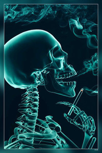 Smoking Roentgen Skele Bones Cigarette Death Fog Skulls Skeleton Skull ...