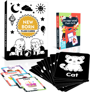 New Born Baby Flash Card Combo High-Quality Printed Card For New Born ...
