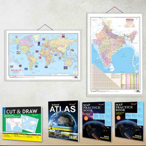 India POLITICAL - MAP PRACTICE BOOK, WORLD POLITICAL - MAP PRACTICE ...