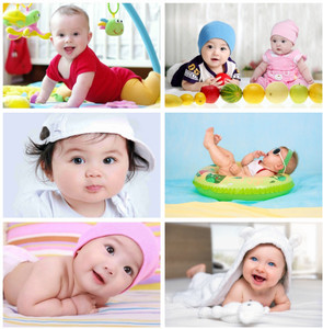 Self Adhesive Exclusive Cute Baby Posters Combo | Smiling Baby Poster ...