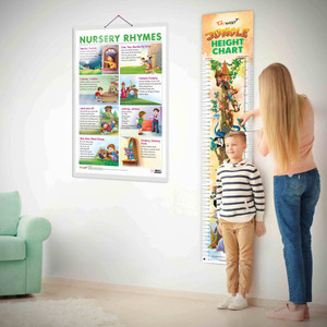 NURSERY RHYMES CHART and JUNGLE HEIGHT CHART | Set of 2 charts 1 ...