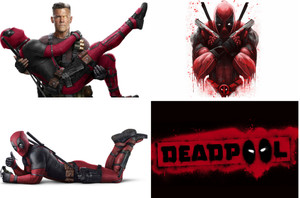 Poster 4 Combo Deadpool & Wolverine Poster for Home Office and Student ...
