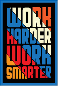 Work Harder Motivational and Inspirational Quotes Wall Posters Paper ...