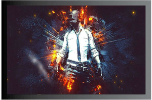 Pubg Game Frame Poster For Room Synthetic Wood Gloss Lamination F53 ...