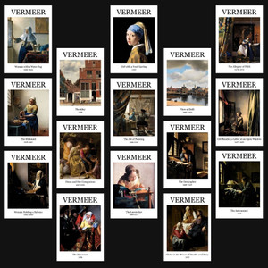 Vermeer Paintings Polaroids | Aesthetic 15 Mini Posters (8.6 x 6 cm ...