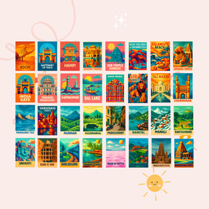 32 Tourist Places Posters for Classroom Use Paper Print - Places ...