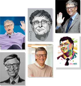 Bill Gates Poster for Your Home and Office (300GSM Thick Paper, Gloss ...