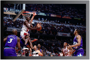 Michael Jordan Frame Poster For Room Synthetic Wood Gloss Lamination F9 ...