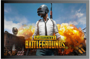 Pubg Game Frame Poster For Room Synthetic Wood Gloss Lamination F123 ...