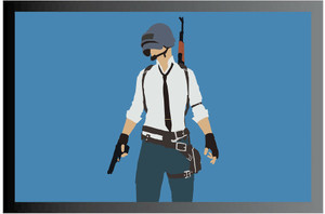 Pubg Game Frame Poster For Room Synthetic Wood Gloss Lamination F34 ...