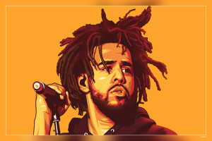 J Cole American Singer Artwork Jermaine Lamar Cole Guys American ...