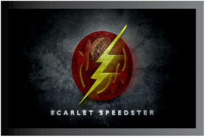 Justice League Superhero Frame Poster For Room Synthetic Wood Gloss ...