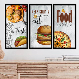 Restaurant Theme Wall Painting - Food Framed Wall Posters for Cafe ...