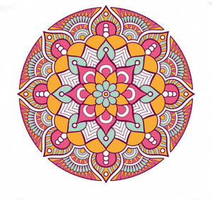 Rangoli Floor Self Adhesive Decorative Sticker || (45.72 cm X 45.72 cm ...