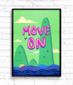 Move On Motivational Poster Photographic Paper - Movies posters in ...
