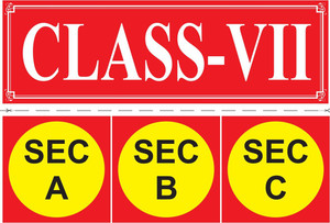 Poster School Sticker Class Vii With Section (Large Print, 36x24 Inches ...