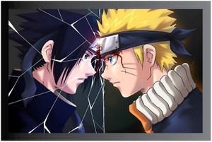 Naruto Poster with Frame Gloss Lamination M8 Paper Print - Animation ...